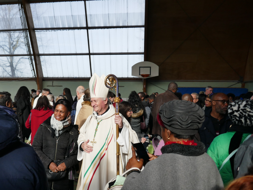 Bénédiction du terrain de la future église Sainte-Bathilde de Chelles
